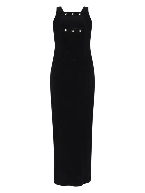 MSGM Viscose Long Dress - Black