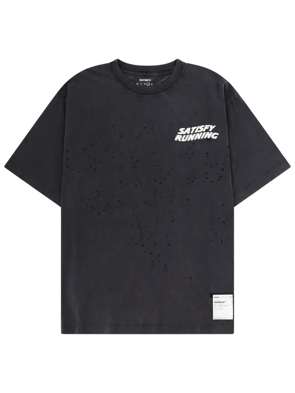 Satisfy T-shirt Con Logo - Black