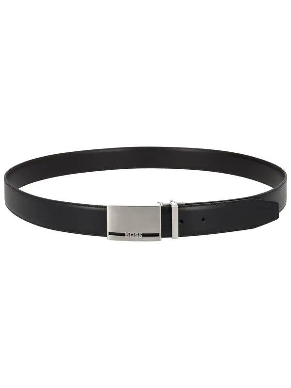 BOSS Leather Belt With Buckle - Black