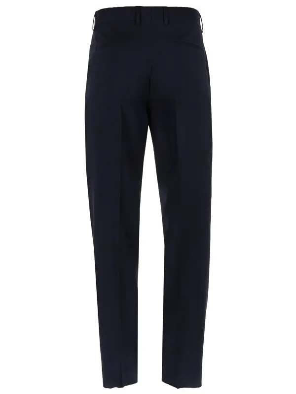 Fendi Pantalone In Tela Di Lana - Blue