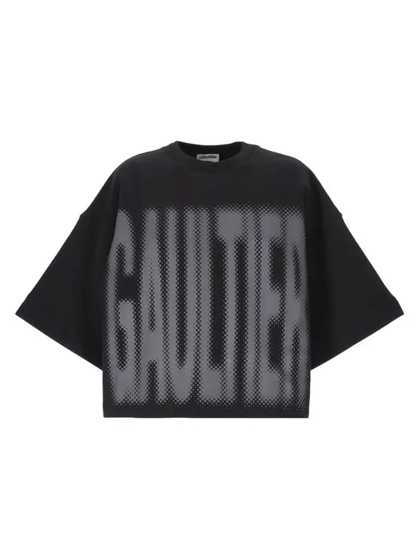 JEAN PAUL GAULTIER Logo Cropped T-shirt - Charcoal