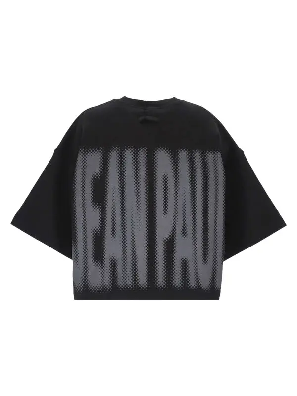 JEAN PAUL GAULTIER Logo Cropped T-shirt - Charcoal