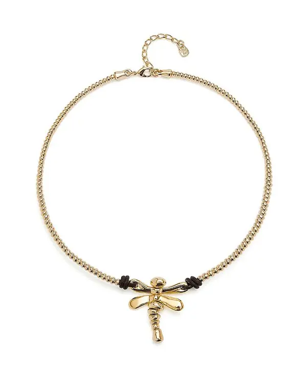 UNODE50 Dragonfly Pendant Necklace - Gold