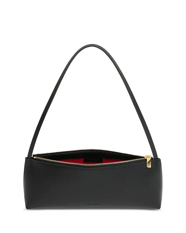 MANSUR GAVRIEL Gaia Leather Baguette Shoulder Bag - Black