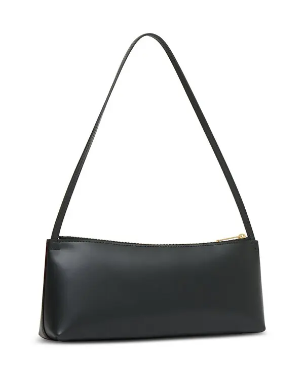MANSUR GAVRIEL Gaia Leather Baguette Shoulder Bag - Black