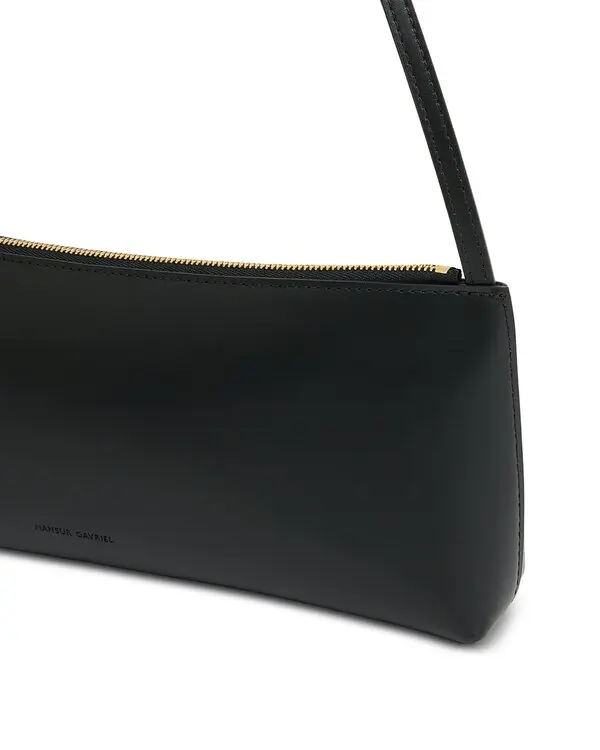 MANSUR GAVRIEL Gaia Leather Baguette Shoulder Bag - Black