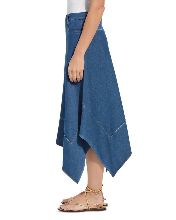 Lyssé Lucille Handkerchief Hem Denim Skirt