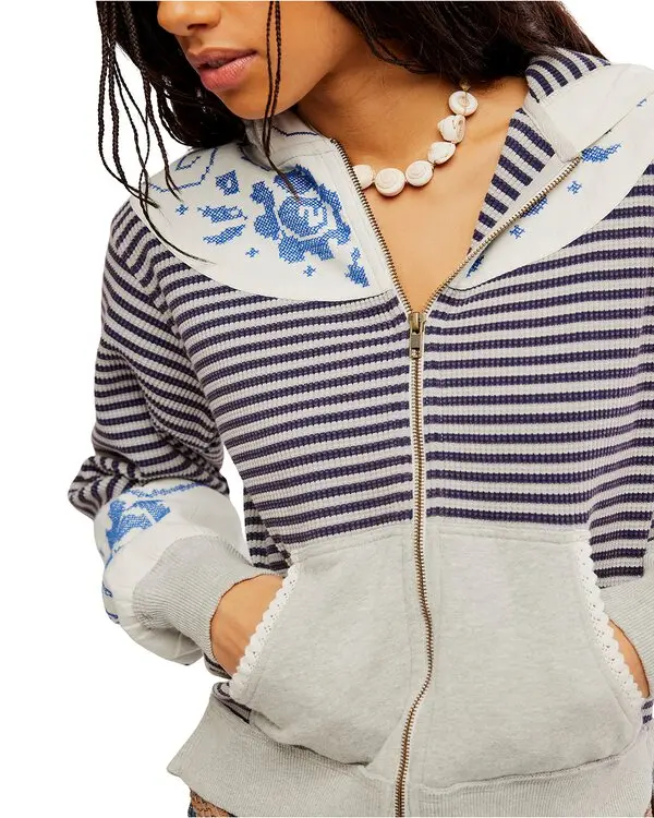 Free People Lydia Zip Up Jacket