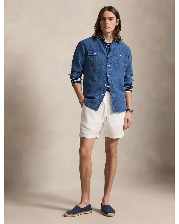 Polo Ralph Lauren Classic Fit Indigo Linen Workshirt