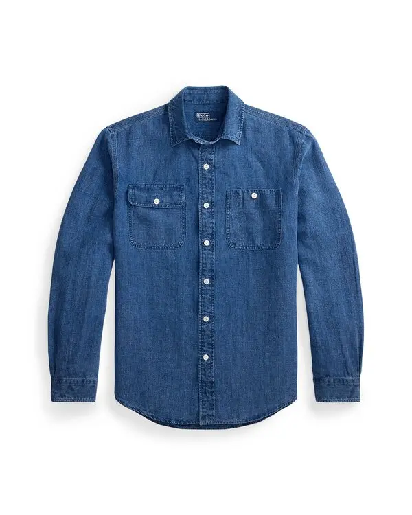 Polo Ralph Lauren Classic Fit Indigo Linen Workshirt