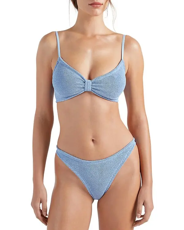 Hunza G Alicia Strap Bikini Top & Bottom - Cornflower