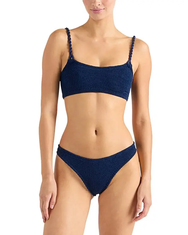 Hunza G Underband Bikini Top & Bikini Bottom - Navy