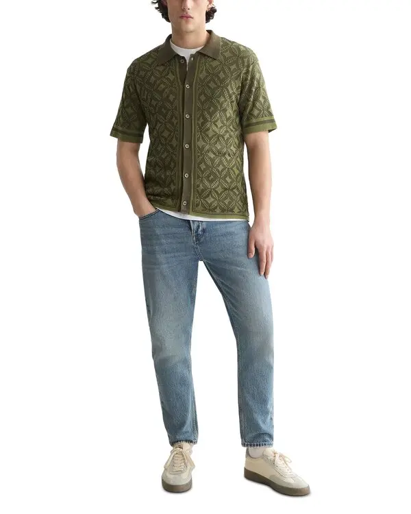 Scotch & Soda Jacquard Knit Patterned Shirt - Tiles Flow
