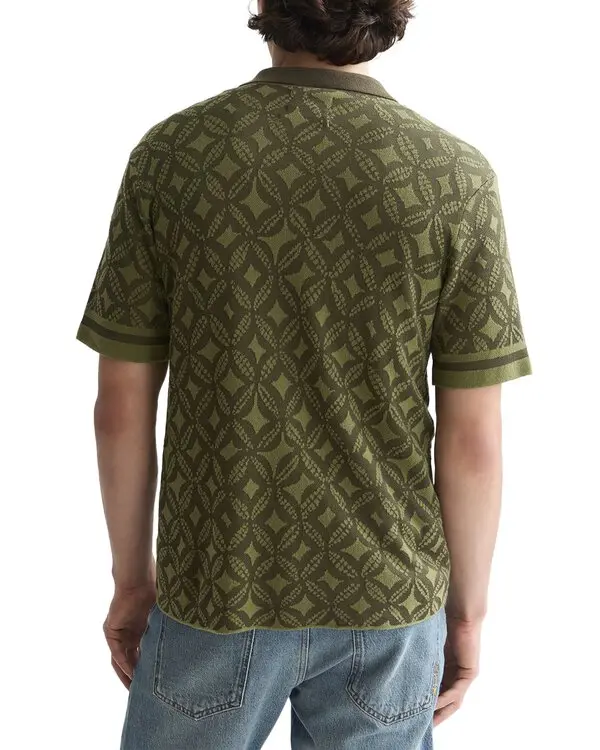 Scotch & Soda Jacquard Knit Patterned Shirt - Tiles Flow
