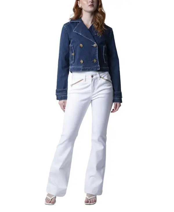 BLUE REVIVAL Lana Cropped Trench