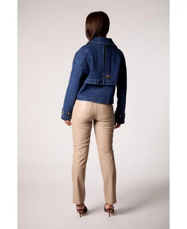 BLUE REVIVAL Lana Cropped Trench