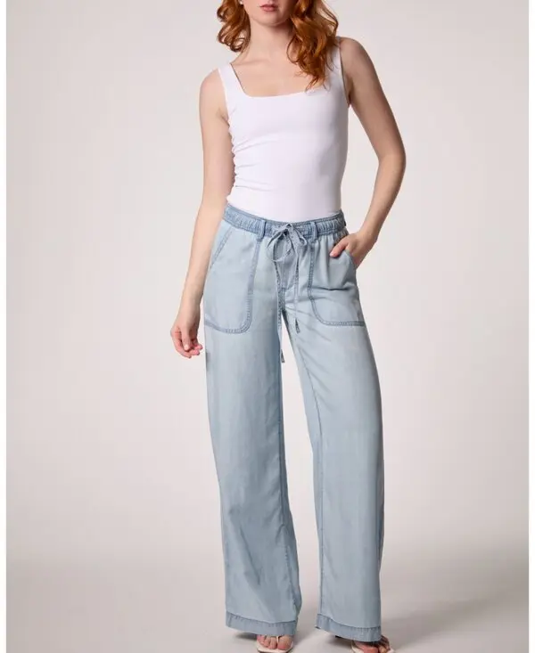 BLUE REVIVAL Scarlett Drawstring Utility Wide Leg Jeans