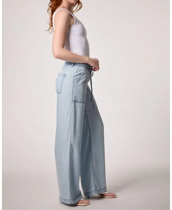 BLUE REVIVAL Scarlett Drawstring Utility Wide Leg Jeans