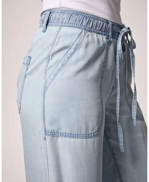 BLUE REVIVAL Scarlett Drawstring Utility Wide Leg Jeans
