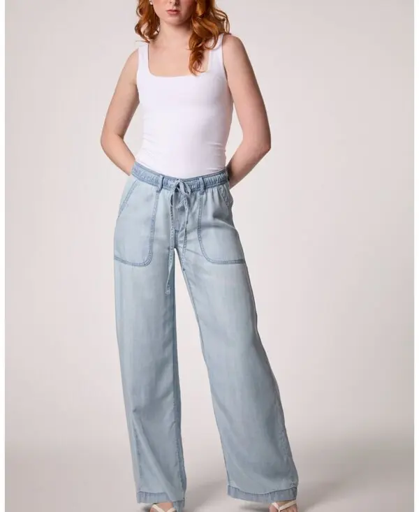 BLUE REVIVAL Scarlett Drawstring Utility Wide Leg Jeans