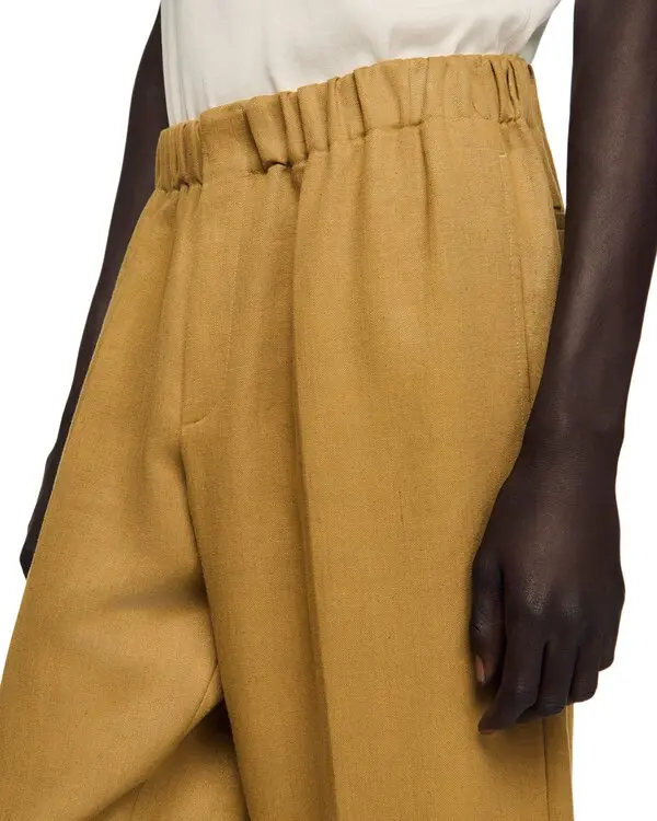 Sandro Alpha Wide Leg Elastic Trousers - Nut