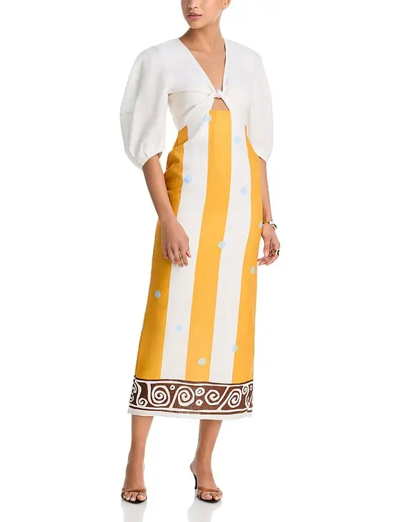 CALA DE LA CRUZ Gaia Midi Dress - Viaama