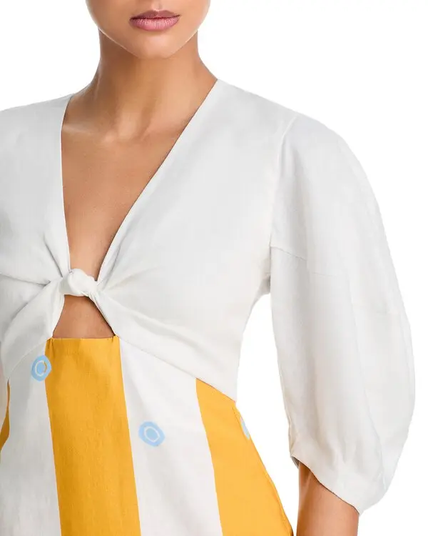 CALA DE LA CRUZ Gaia Linen Dress - Viaama