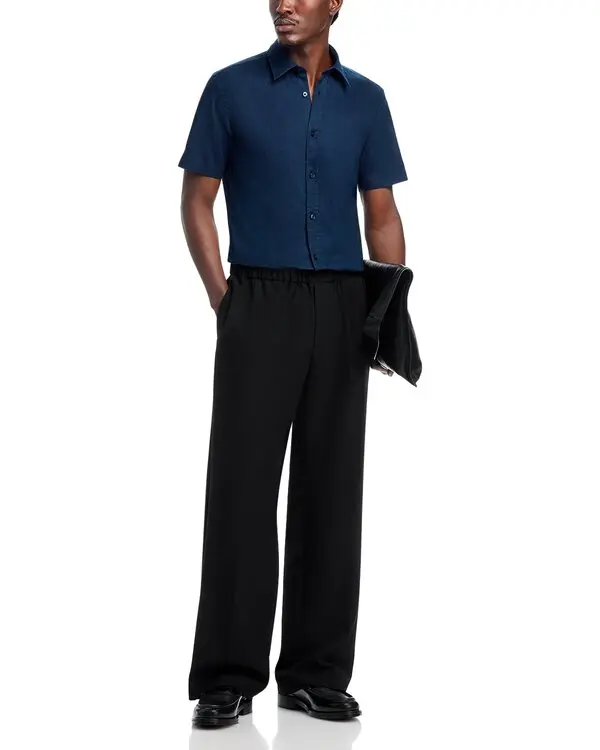 BOSS Roan Slim Fit Kent Collar Shirt - Dark Blue