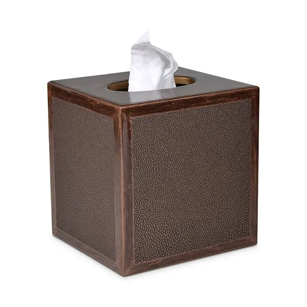 MIKE & ALLY Faux Tissue Box - Shagreen Bronze