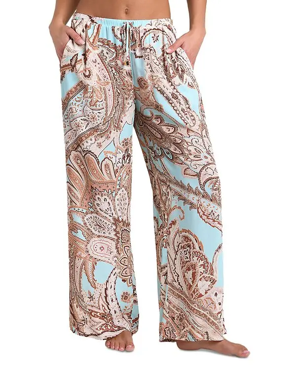 L'Agence Geraldine Paisley Cover Up Pants - Multi