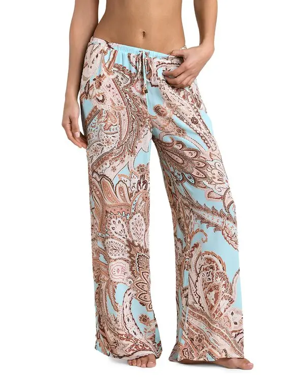 L'Agence Geraldine Paisley Cover Up Pants - Multi