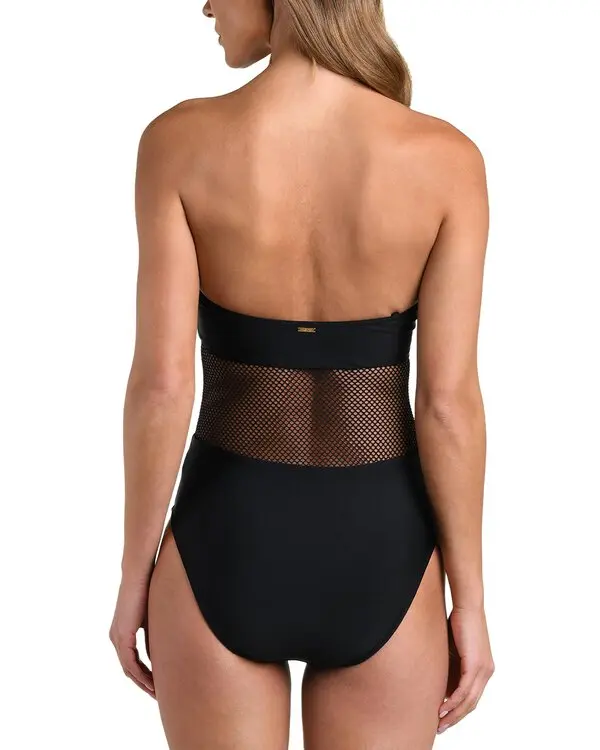L'Agence Tory Bandeau Mesh One Piece Swimsuit