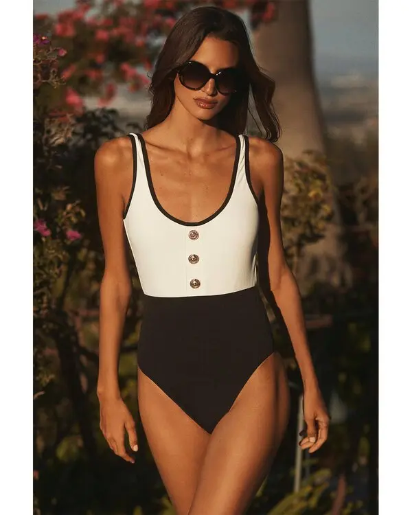 L'Agence Mila Fine Line One Piece Swimsuit