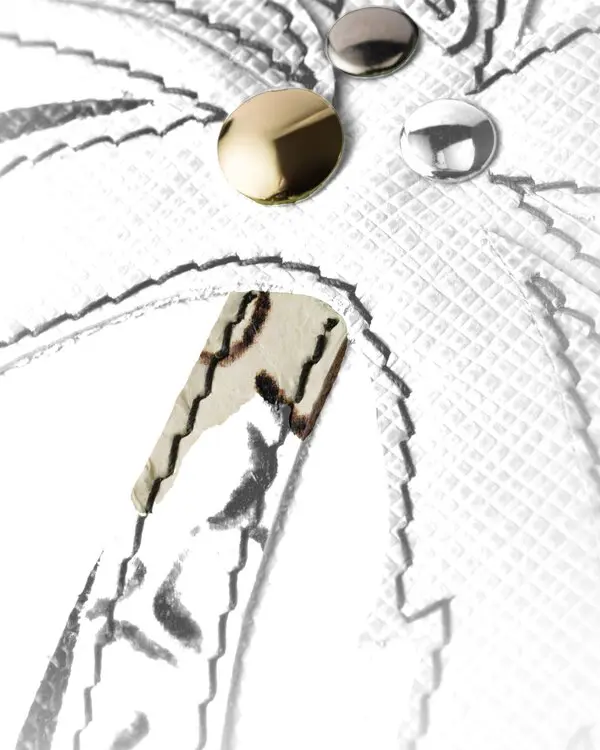 Prada Saffiano And Ayers Leather Tag