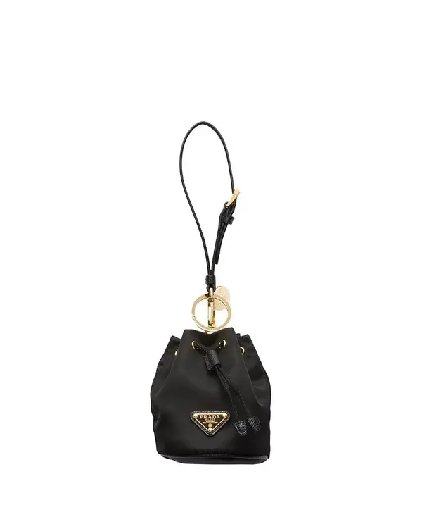 Prada Mini Icon Re-nylon Keychain Charm - Black