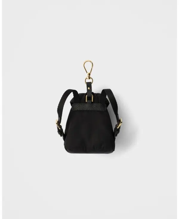 Prada Mini Icon Re-nylon Keychain Charm - Black