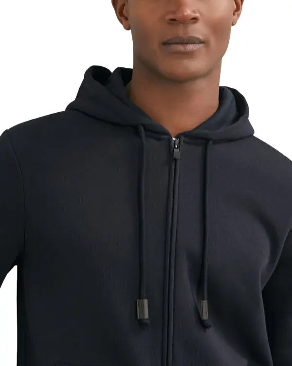 REISS Zip Through Drawstring Hoodie