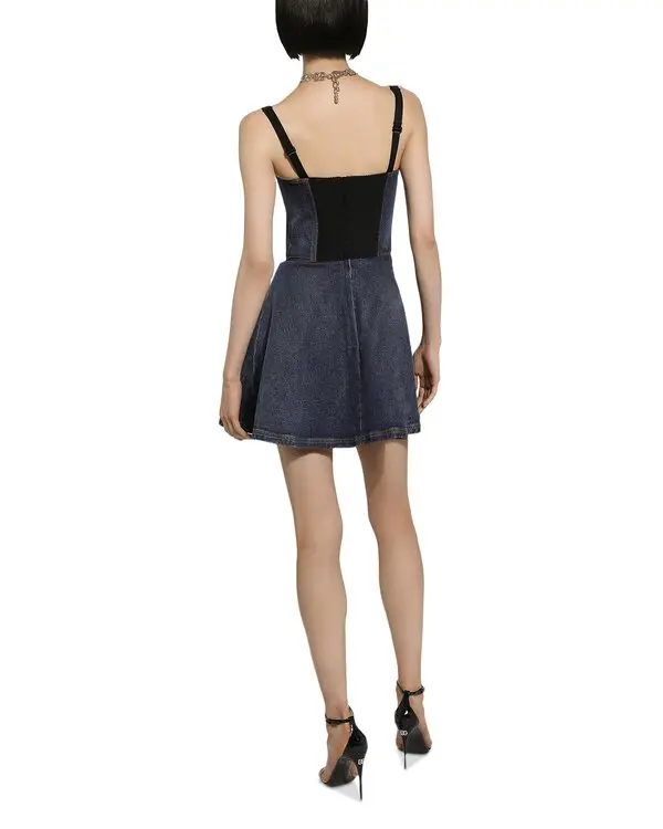 Dolce & Gabbana Denim Corset Mini Dress