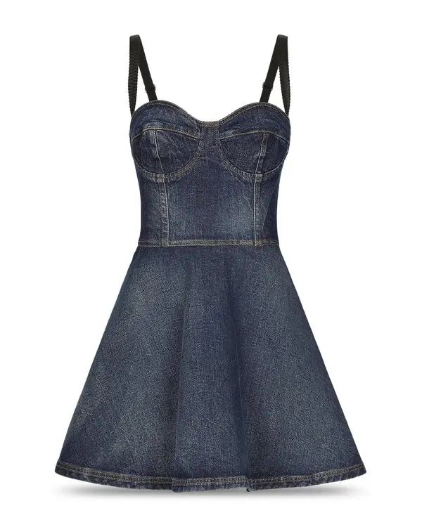 Dolce & Gabbana Denim Corset Mini Dress