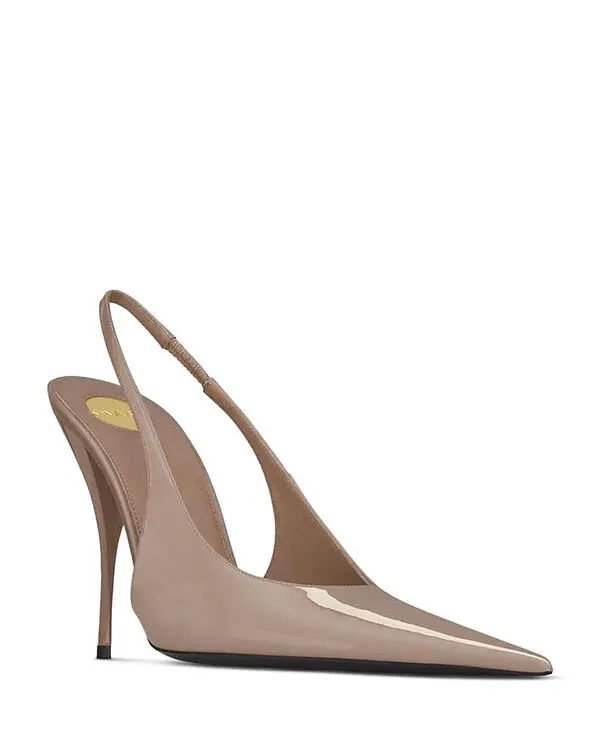 Saint Laurent Slingback Pumps - Concrete