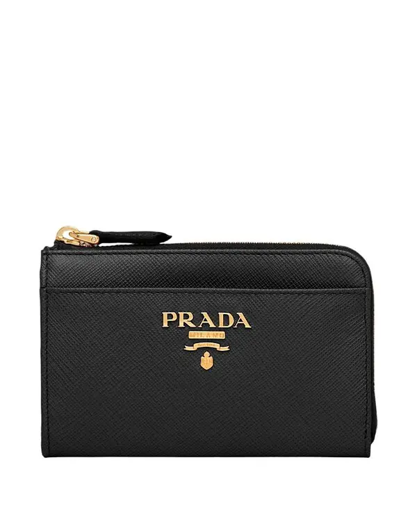 Prada Saffiano Leather Keychain - Black