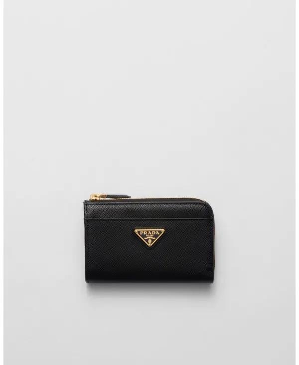 Prada Saffiano Leather Keychain - Black