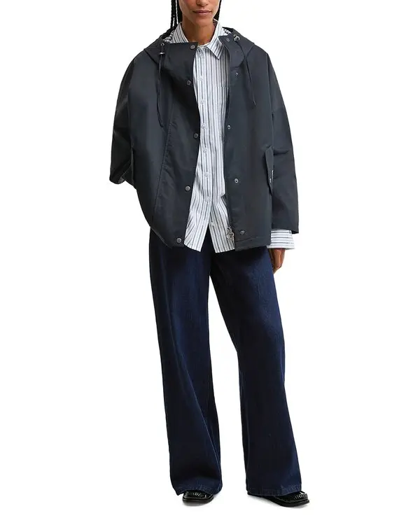 Barbour Kingswood Hooded Jacket - Dark Navy/navy Gingham