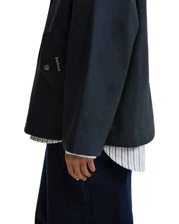 Barbour Kingswood Hooded Jacket - Dark Navy/navy Gingham