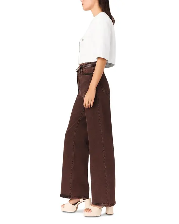 Maje Short Linen Blend Jacket - White