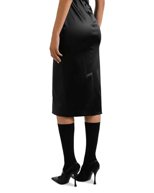 Dolce & Gabbana Stretch Satin Midi Dress - Black