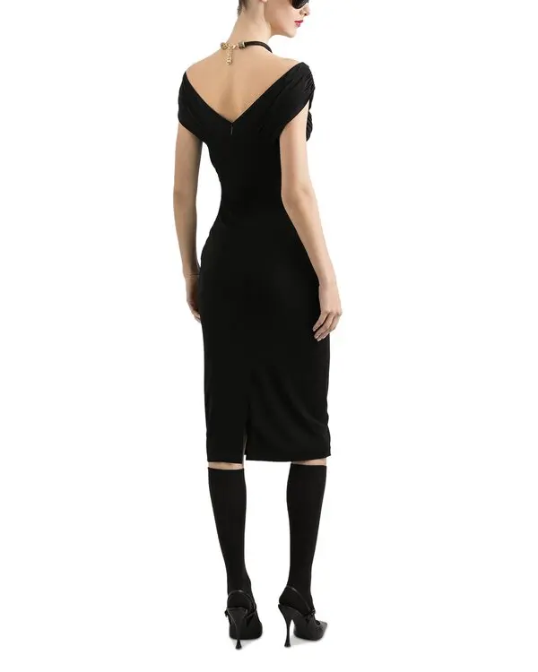 Dolce & Gabbana Crepe Organza Midi Dress