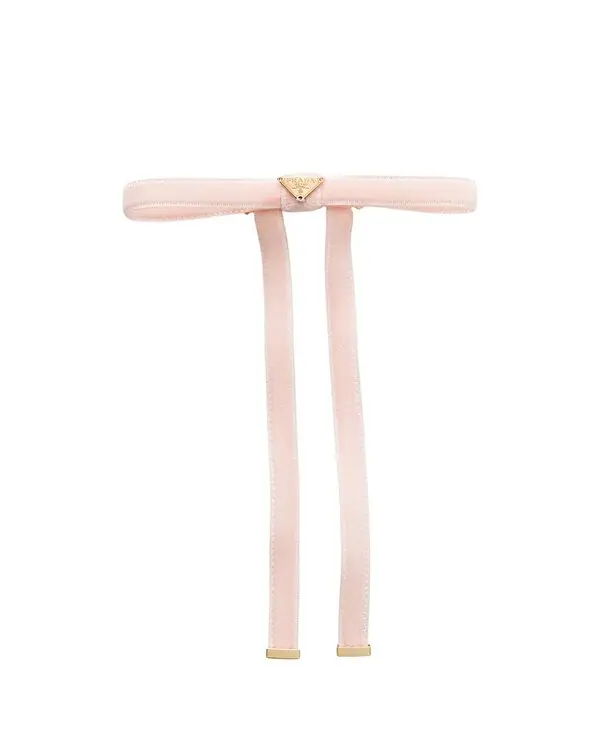 Prada Velvet Hair Clip - Powder