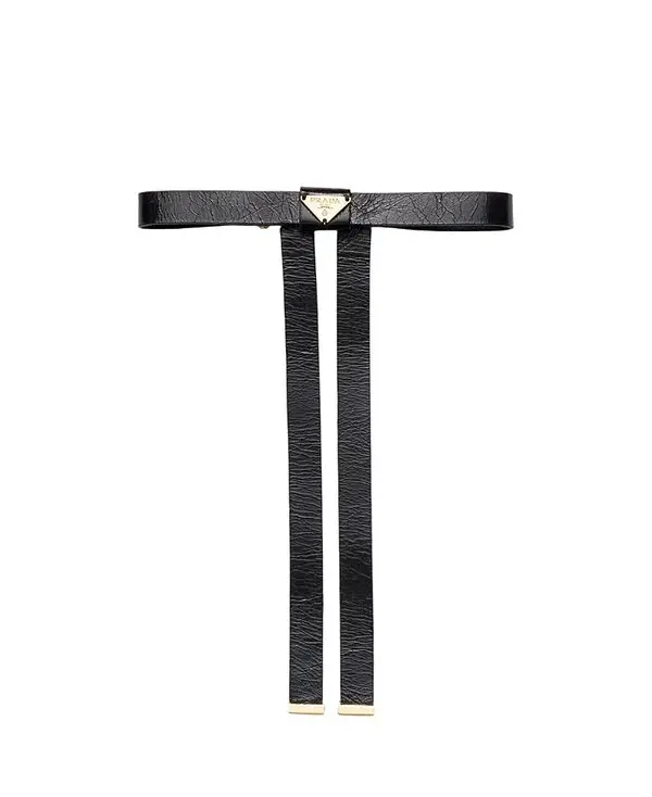 Prada Leather Hair Clip - Black
