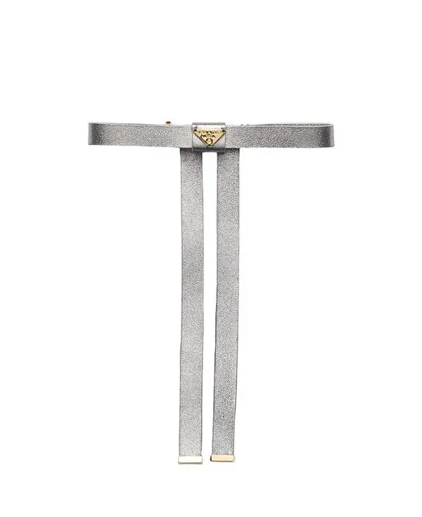 Prada Nappa Leather Hair Clip - Gold/silver